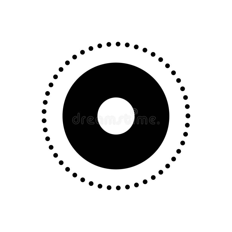 Black Solid Icon for Dot, Circle and Speckle Stock Illustration ...