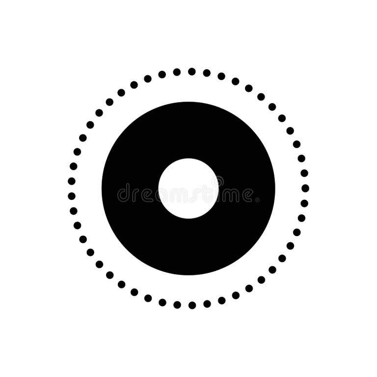 Black Solid Icon for Dot, Circle and Speckle Stock Illustration ...