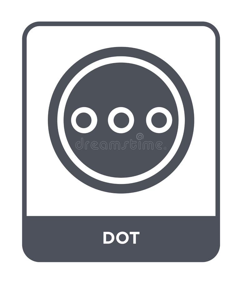 Dot Icon in Trendy Design Style. Dot Icon Isolated on White Background ...