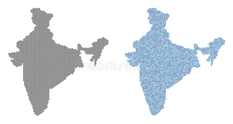 Dot India Map Abstractions ilustración del vector. Ilustración de ...