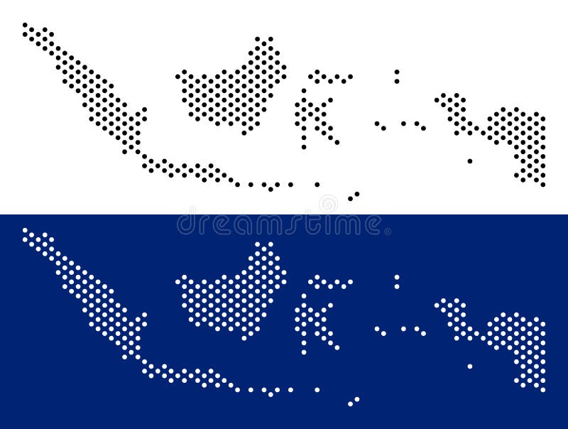 Dotted Indonesia Map stock vector. Illustration of country - 122244325