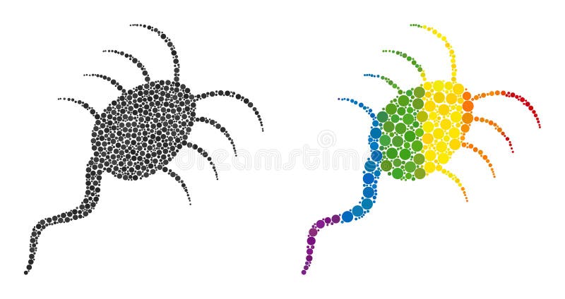 Dot Infection Microbe Composition Icon of Spectrum Spheric Dots Stock ...