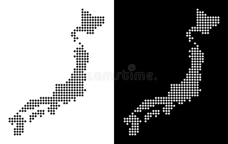 Dot Japan Map ilustração do vetor. Ilustração de losango - 119443681