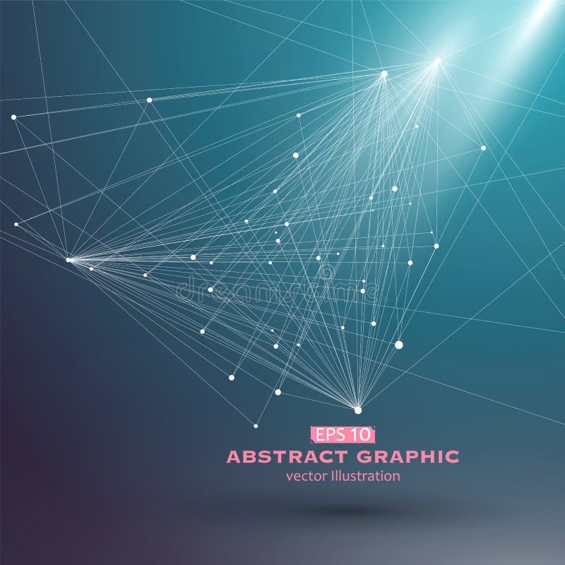 Dot and Line Consisting of Abstract Graphics,Set Point Line. Stock ...