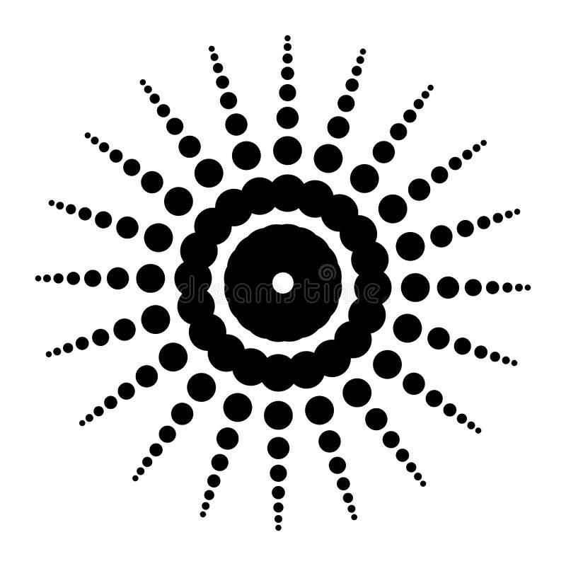 Dot Line Simple Footer Border Sun Shape Vector Design Stock Vector ...