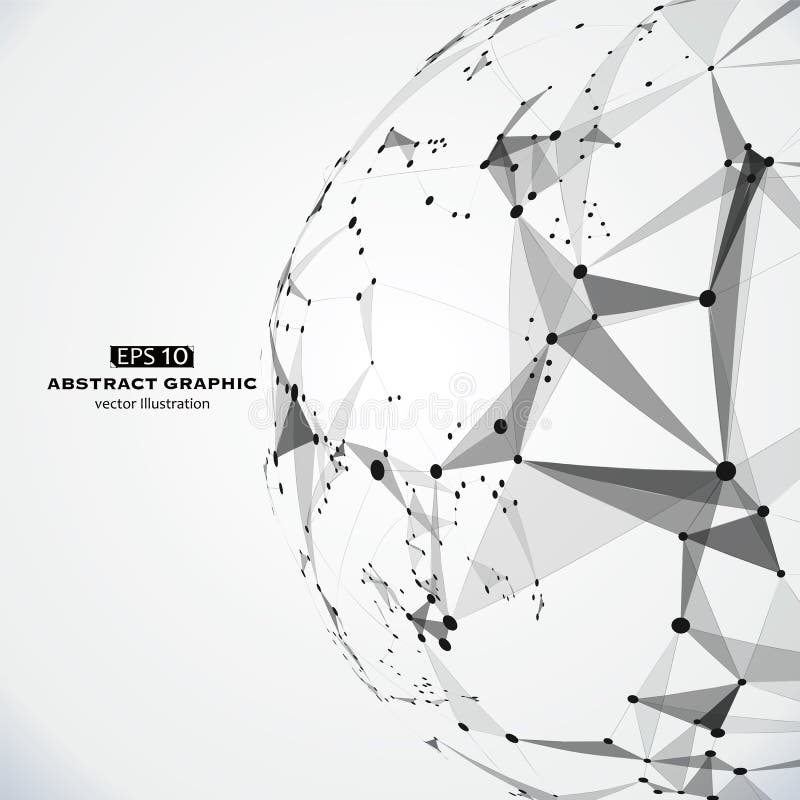 Dot, Line and Surface Consisting of Abstract Graphics. Stock ...