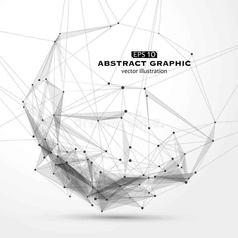 Dot, Line and Surface Consisting of Abstract Graphics. Stock ...