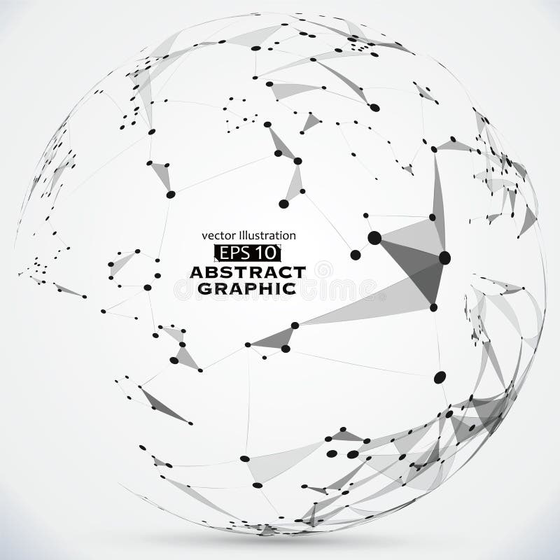 Dot, Line and Surface Consisting of Abstract Graphics. Stock Vector ...