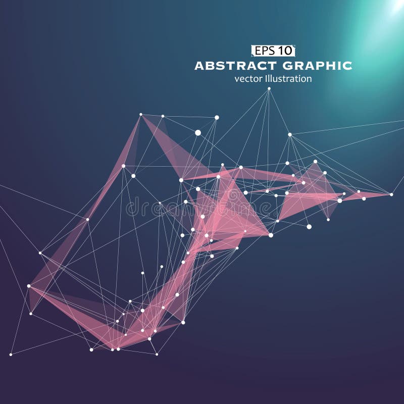 Dot, Line and Surface Consisting of Abstract Graphics. Stock Vector ...