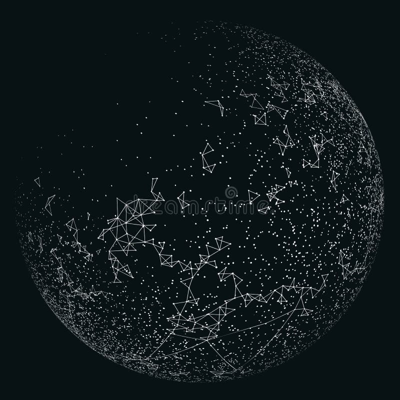 Dot, Line and Surface Consisting of Abstract Graphics. Stock Vector ...