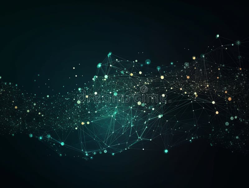 Dot and Lines Abstract Network Background. Tech Mesh As Concept for ...