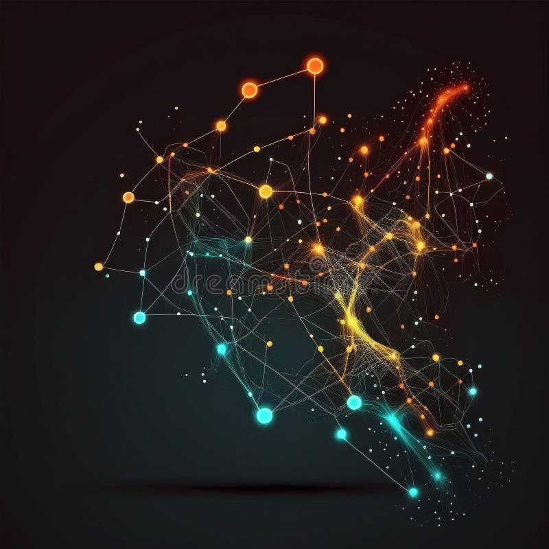 Dot and Lines Abstract Network Background. Tech Mesh As Concept for ...