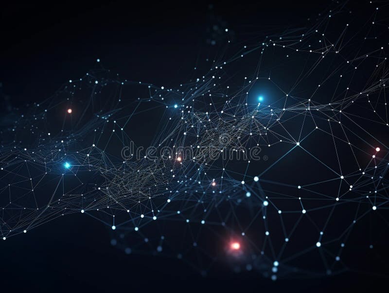 Dot and Lines Abstract Network Background. Tech Mesh As Concept for ...