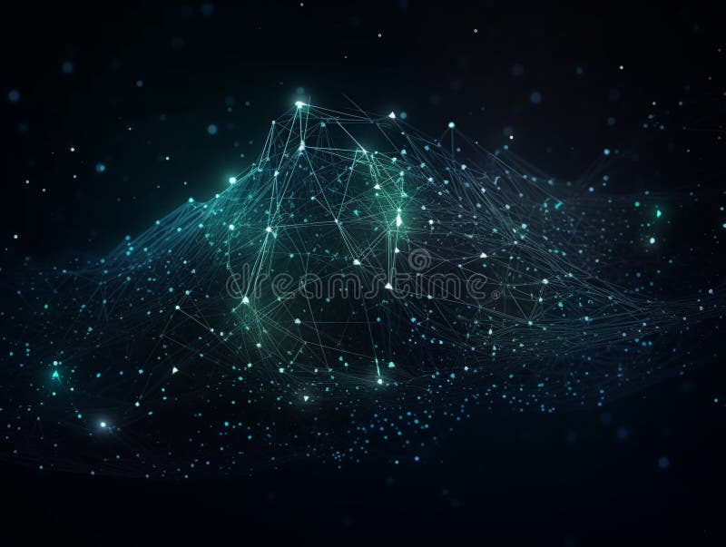 Dot and Lines Abstract Network Background. Tech Mesh As Concept for ...