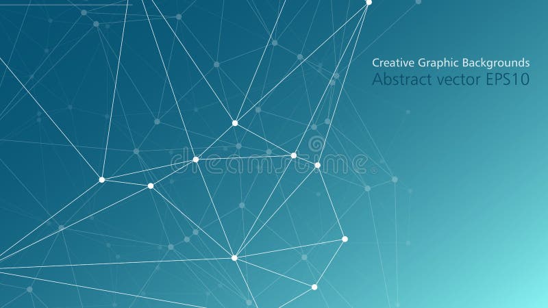 Dot and Lines Connected Abstract Vector Tech Background Dots Stock ...