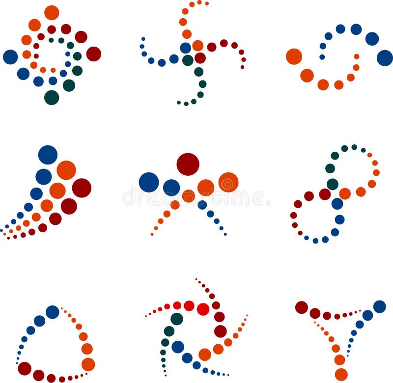 Dot logos stock vector. Illustration of button, corporate - 41627813