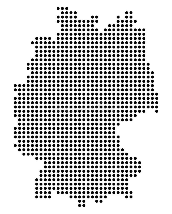 Dot map of Germany stock illustration. Illustration of contour - 114296727