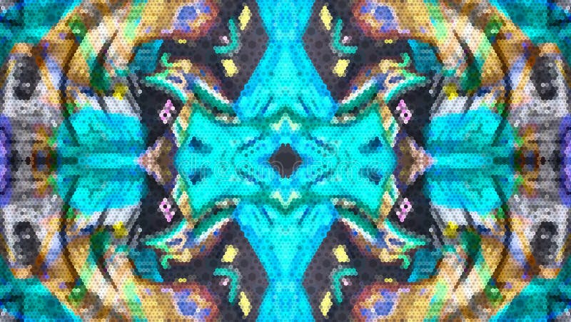 Dot Matrix Colorful Abstract Art Background Stock Illustration ...