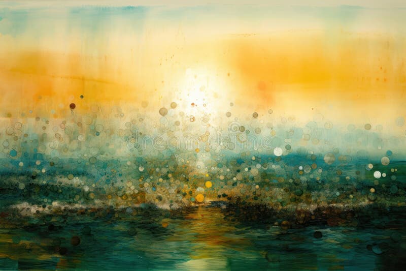 Dot Matrix Ocean Turner Sunset Body Deep Lot Bubbles Sunburst Yellow ...