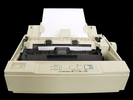 Dot matrix printer stock photo. Image of close, isolated - 32735886