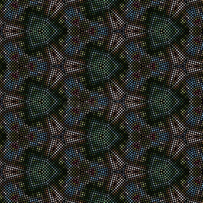 Dot Matrix Shapes and Blurs Abstract Background Stock Illustration ...