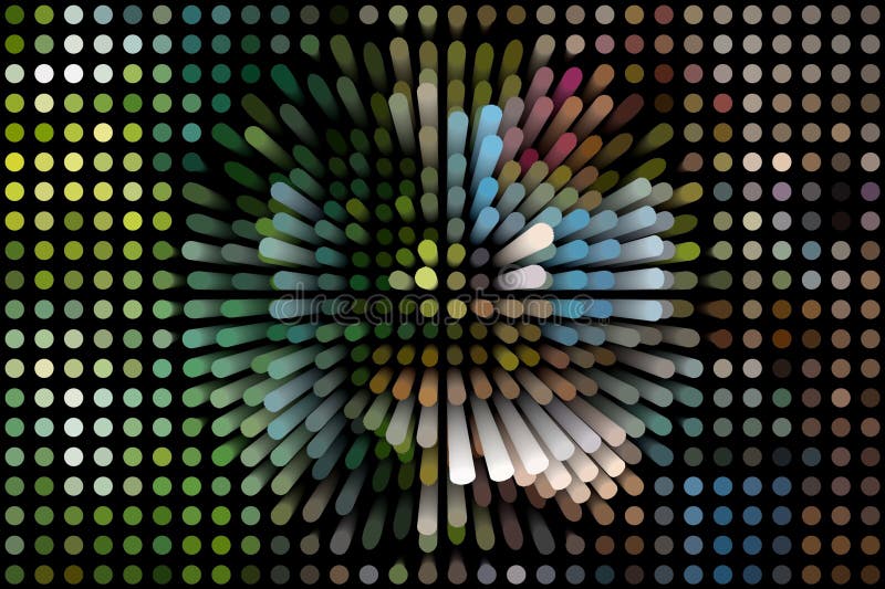 Dot Matrix Shapes and Blurs Abstract Background Stock Illustration ...