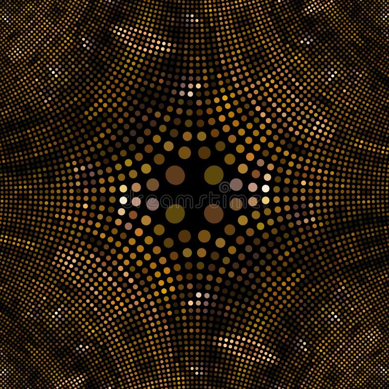 Dot Matrix Shapes and Blurs Abstract Background Stock Illustration ...