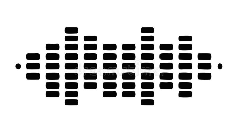 Dot Matrix Sound Wave for Digital Audio Display, Vector Design ...