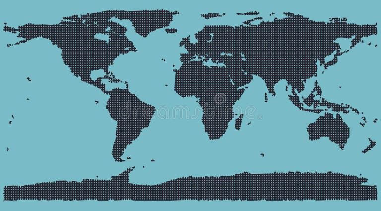 Dot matrix world map stock vector. Illustration of cartography - 539662
