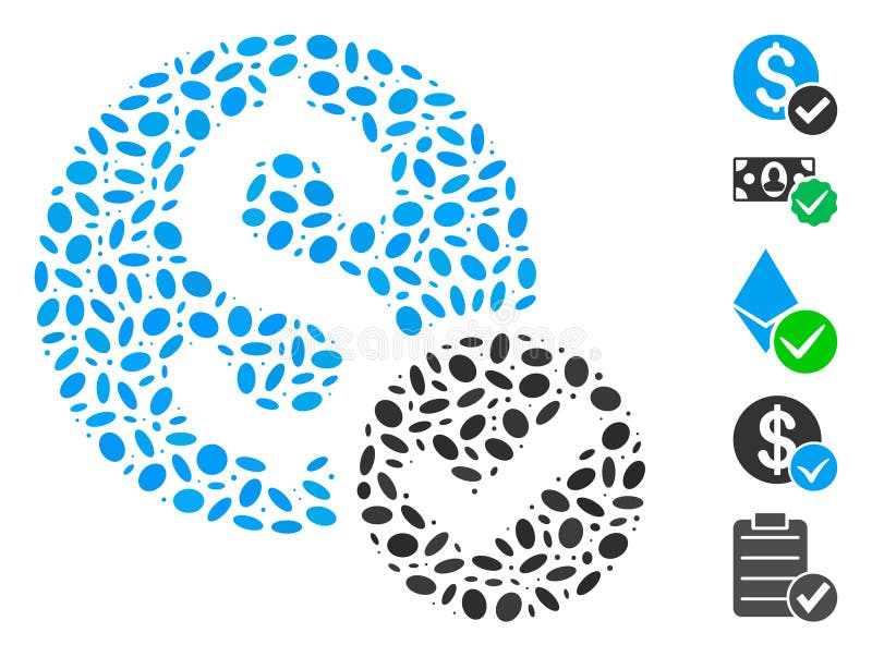 Dot Mosaic Approved Payment Stock Illustration - Illustration of money ...