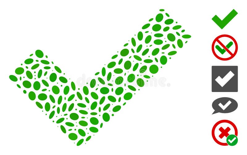 Dot Mosaic Check Tick stock illustration. Illustration of exam - 174895123