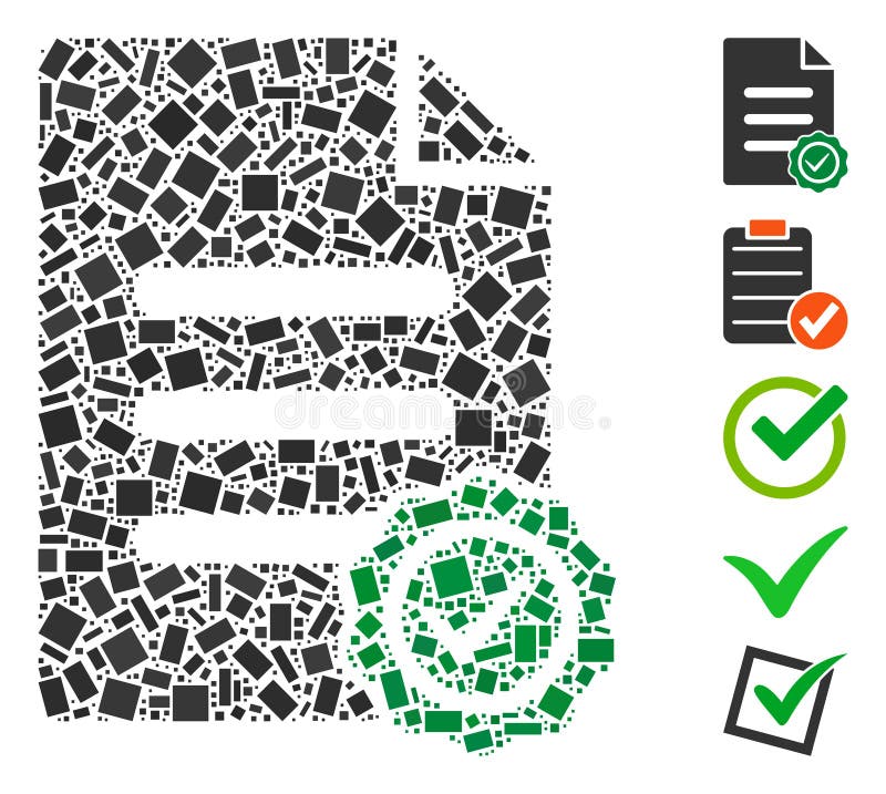 Dot Mosaic Confirmation Document Stock Illustration - Illustration of ...