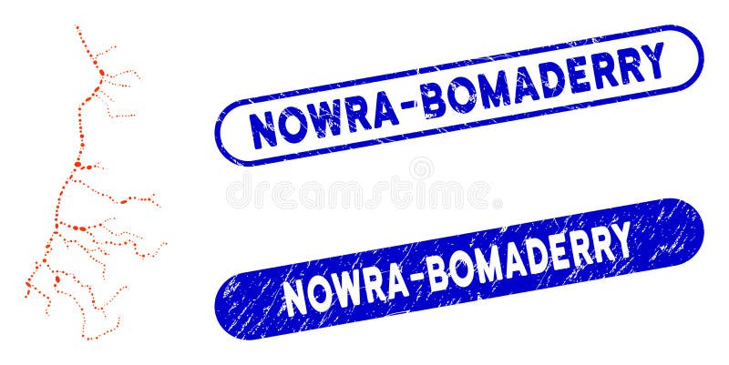 Dot Mosaic Lightning with Distress Nowra-Bomaderry Stamps Stock ...