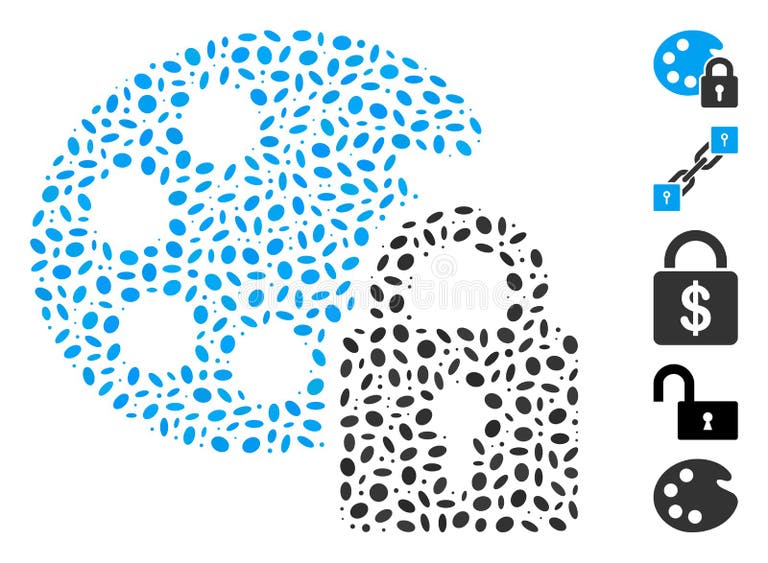 Dot Mosaic Lock Palette stock illustration. Illustration of gallery ...