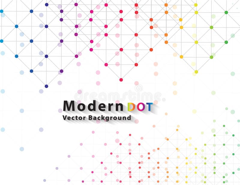 Dot Network Color Technology Stock Vector - Illustration of abstract ...