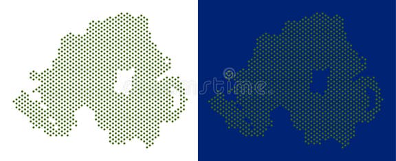 Dot Northern Ireland Map ilustración del vector. Ilustración de pixel ...