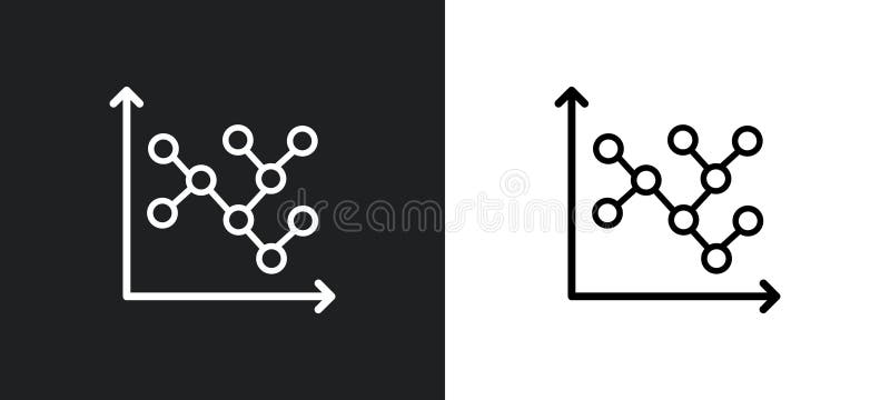 Dot Outline Icon in White and Black Colors. Dot Flat Vector Icon from ...