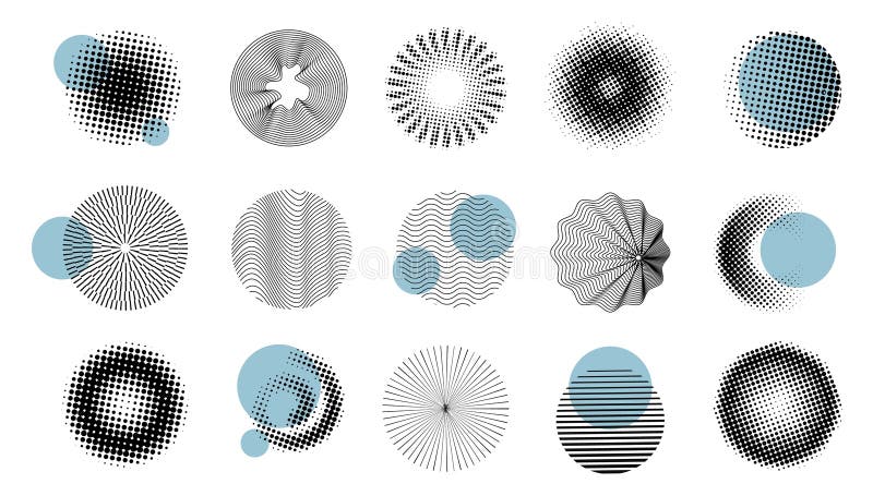 Dot Pattern. Abstract Logo Design, Line Geometry Shape or Circular ...