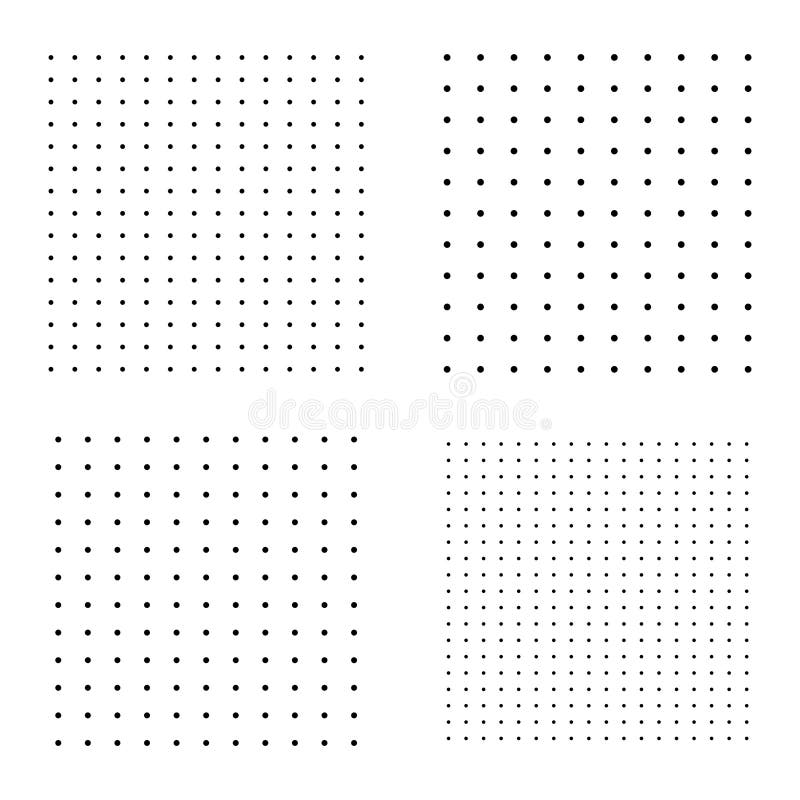 Dot Pattern Collection. Various Black Dots. Geometric Vector ...