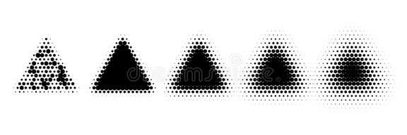 Dot Pattern Gradient Triangles with Halftone Dots or Dotwork Texture ...
