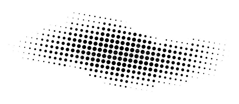 Dot Pattern. Halftone Dots Curved Gradient Pattern. Curve Dotted Spot ...