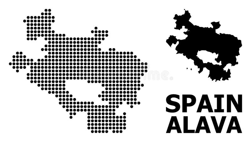 Dot Pattern Map of Alava Province Stock Illustration - Illustration of ...