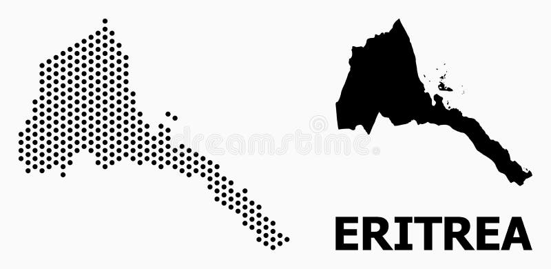 Dot Pattern Map Of Eritrea Stock Vector Illustration Of National 155024082