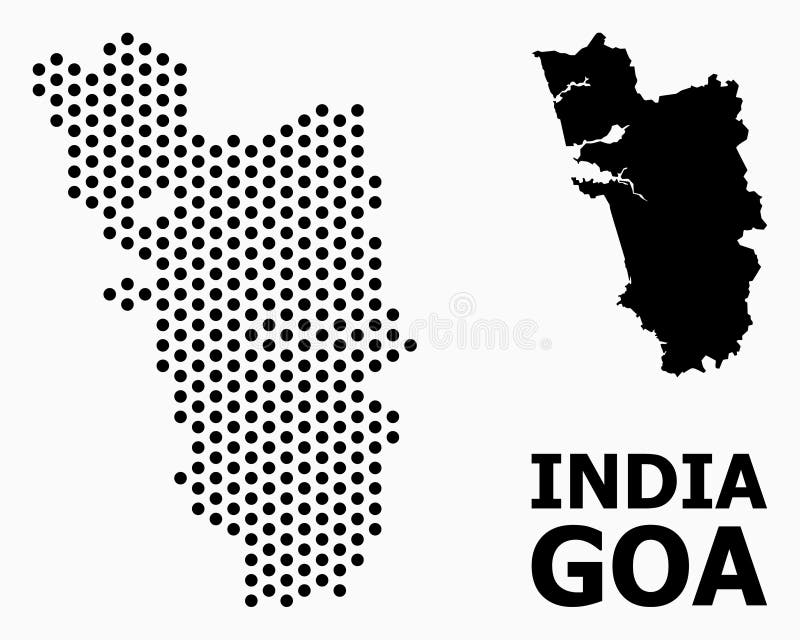 Dot Pattern Map of Goa State Stock Vector - Illustration of ...