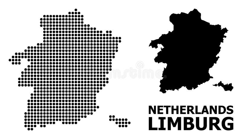 Dot Pattern Map of Limburg Province Stock Illustration - Illustration ...