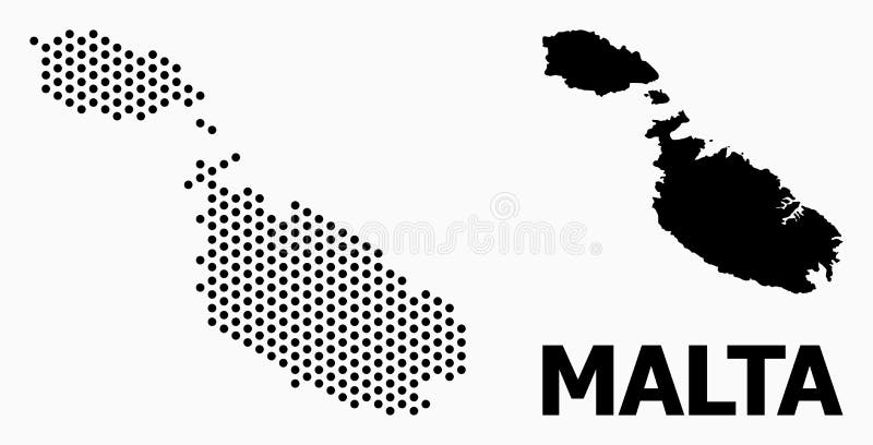 Dot Pattern Map of Malta stock vector. Illustration of dotted - 155026236