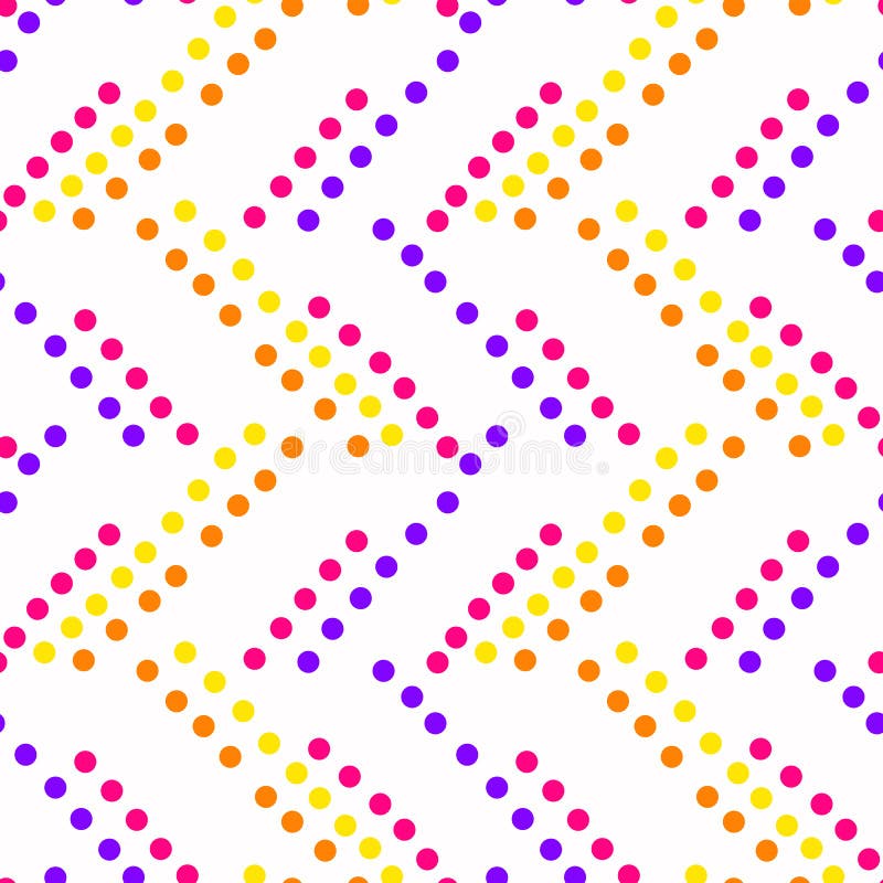 Seamless Pattern with Dotted Geometric Drawing. Stock Vector ...