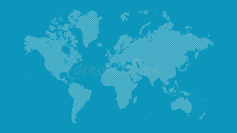 Dot Pattern World Map Isolated Stock Vector - Illustration of atlas ...