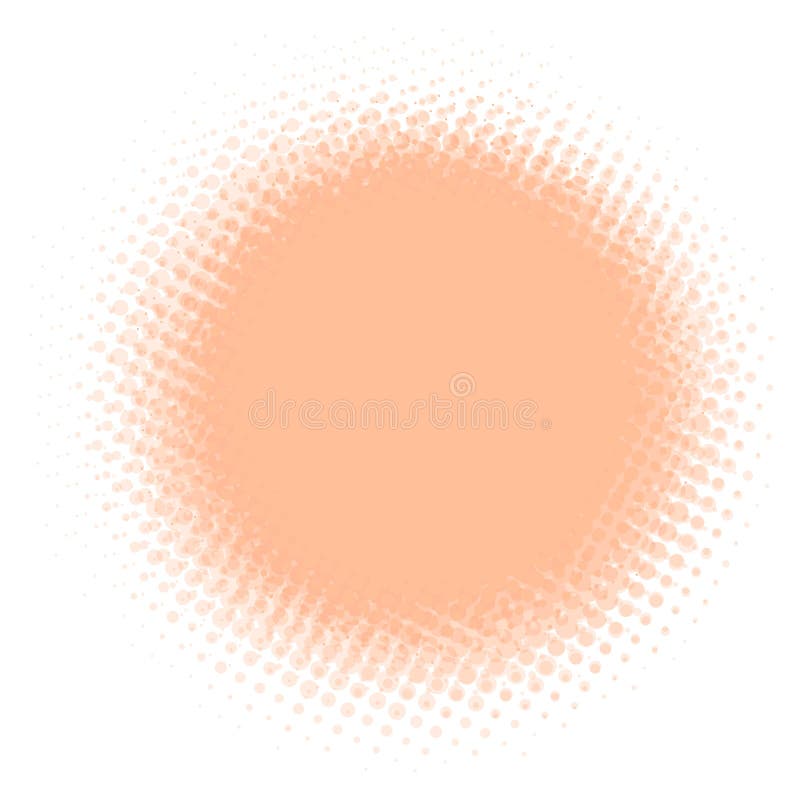 Dot Peach Fuzz Color Halftone Round Circle Gradient. Sun Texture ...
