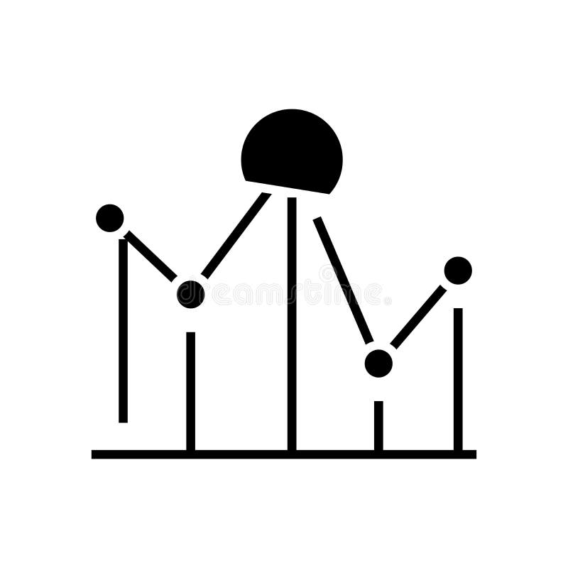 Dot Plot Black Icon, Concept Illustration, Vector Flat Symbol, Glyph ...